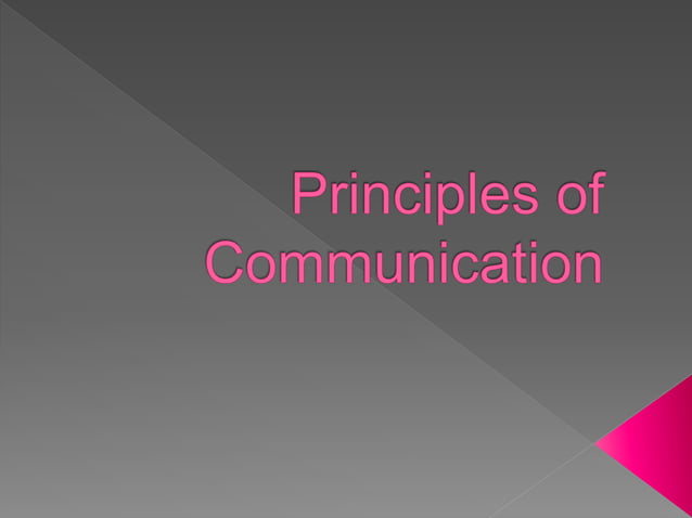 Principles of communication | PPT