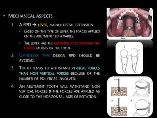 Principles of designing in Removable Partial dentures | PPTX