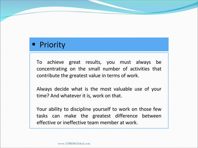 Principles Of Effective Work | PPT
