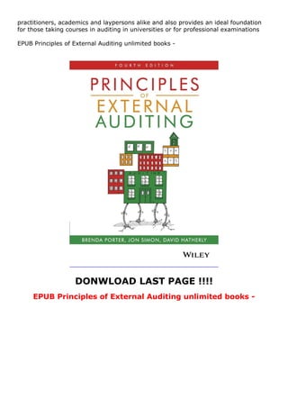 Principles of-external-auditing | PDF