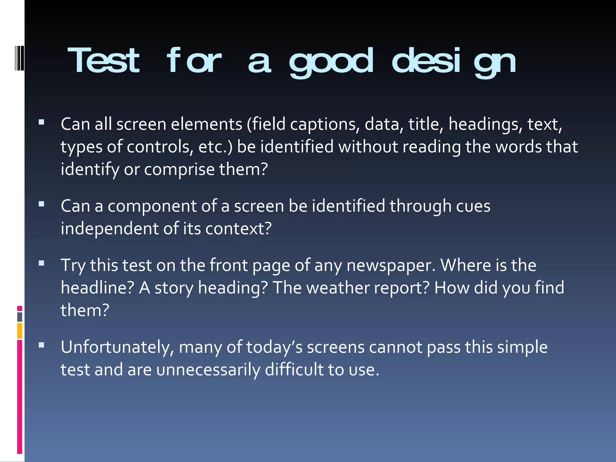 Principles Of Good Screen Design | PPT