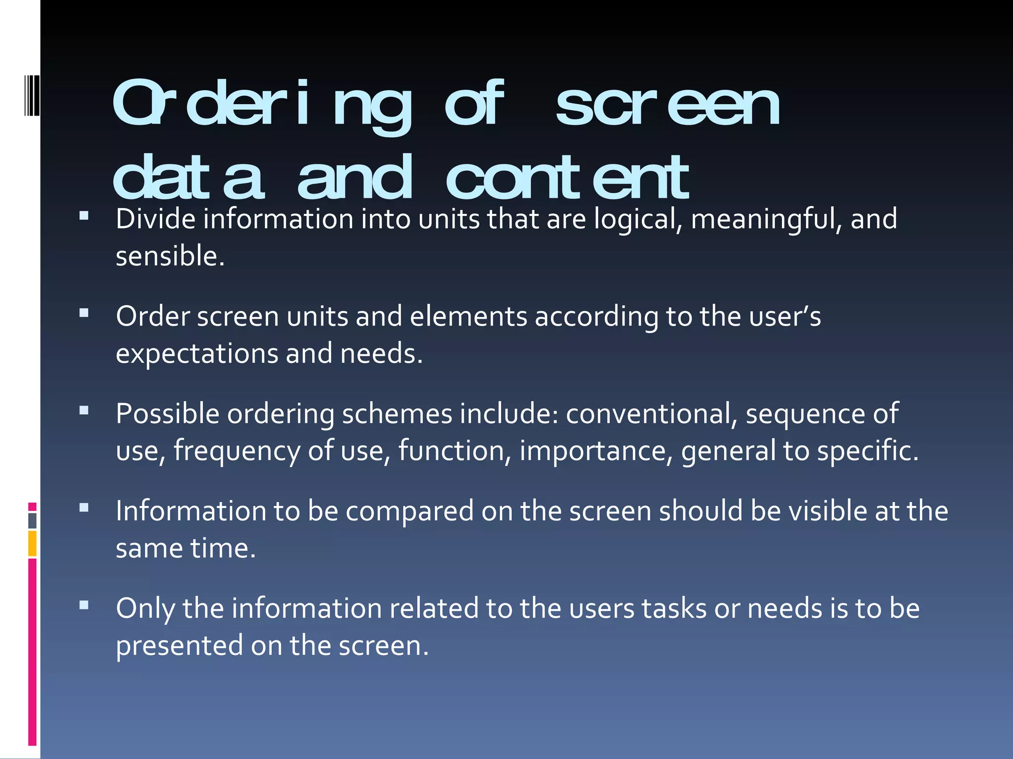 Principles Of Good Screen Design | PPT