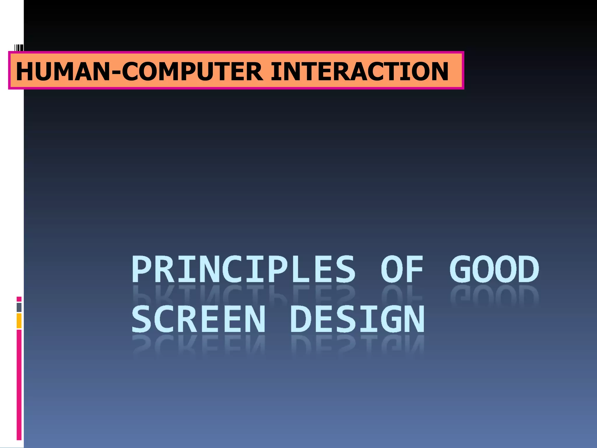 Factors for Designing Visually Clear and Easy-to-Use User Interfaces | PPT