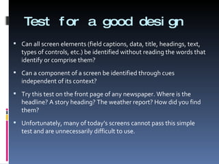 Principles Of Good Screen Design | PPT