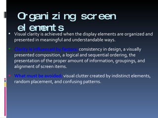 Principles Of Good Screen Design | PPT