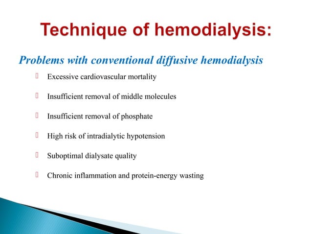 Principles of-hemodialysis | PPT | Blood Disorders | Diseases and ...