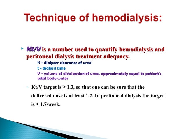 Principles of-hemodialysis | PPT | Blood Disorders | Diseases and ...