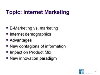 Principles Of Internet Marketing | PPT