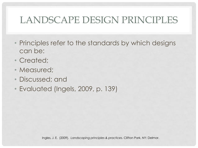 principles-of-landscape-design seven principles of landscape | PPT