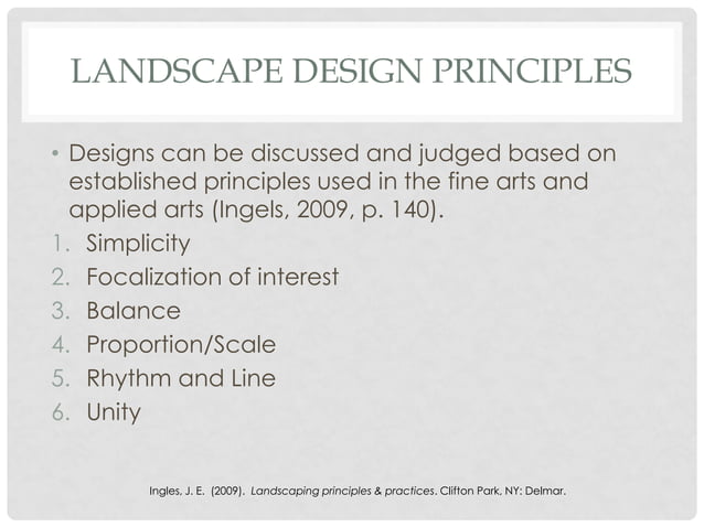 principles-of-landscape-design seven principles of landscape | PPT
