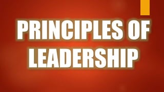 Principles of-leadership | PPTX | Career Advice | Careers