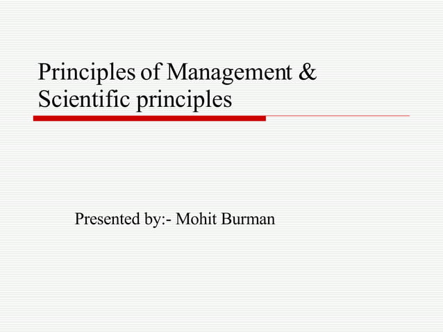 Principles Of Management | PPT | Business Administration | Business