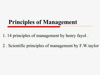 Principles Of Management | PPT