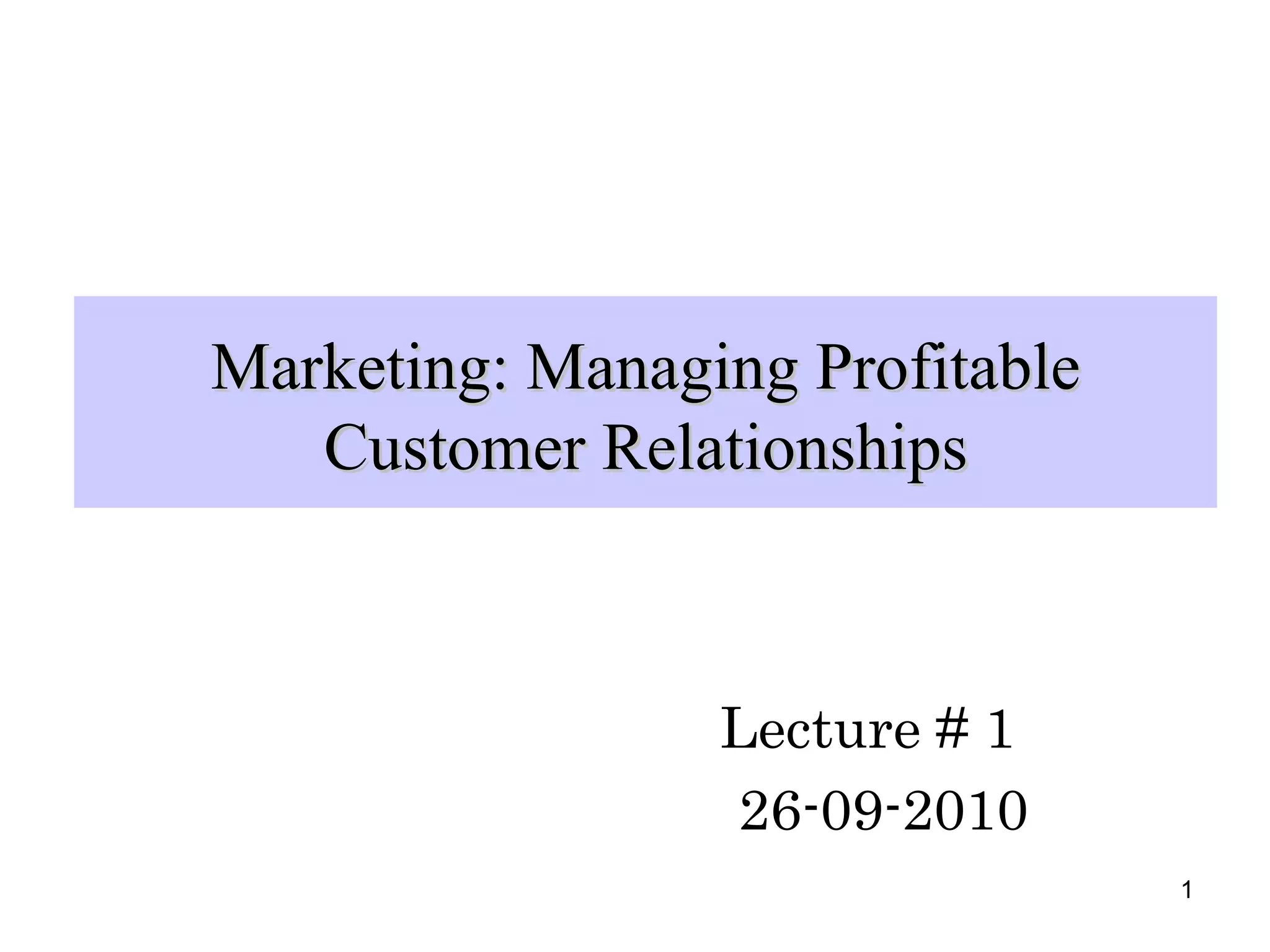 Principles Of Marketing 1 | PPT
