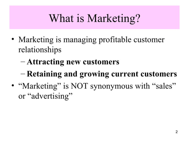 Principles Of Marketing 1 | PPT
