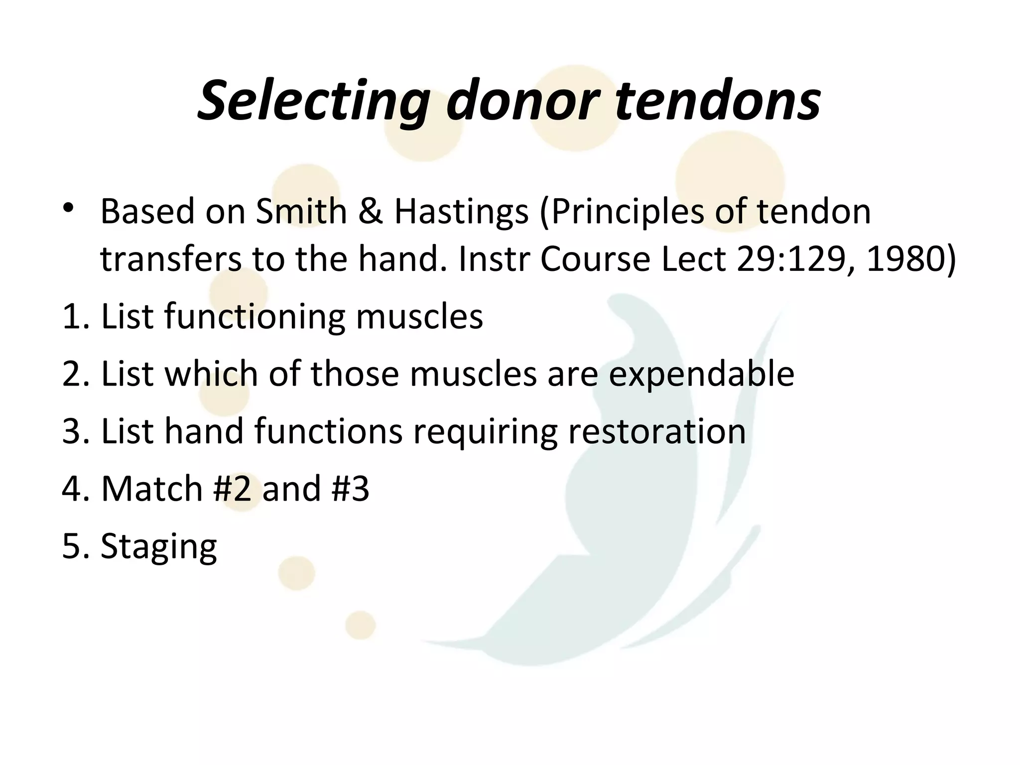 Principles of-tendon-transfers | PPT