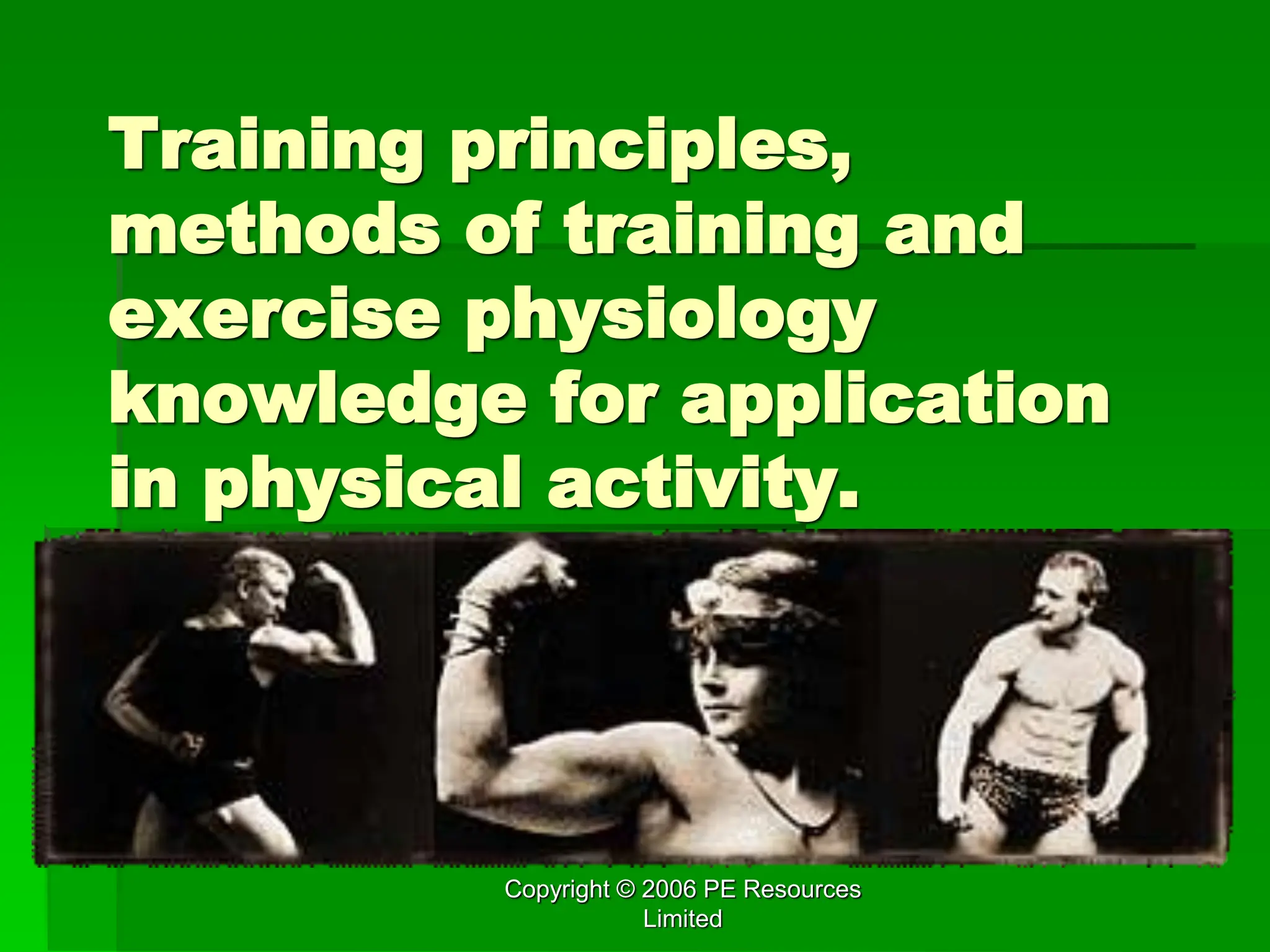 principles-of-training-for beginners and | PPT