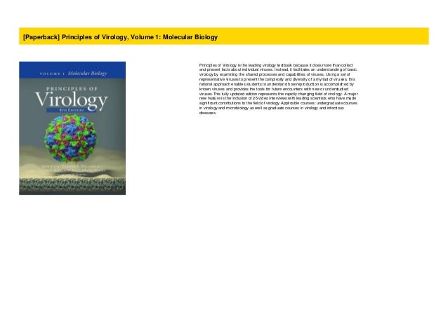 [Paperback] Principles of Virology, Volume 1: Molecular Biology