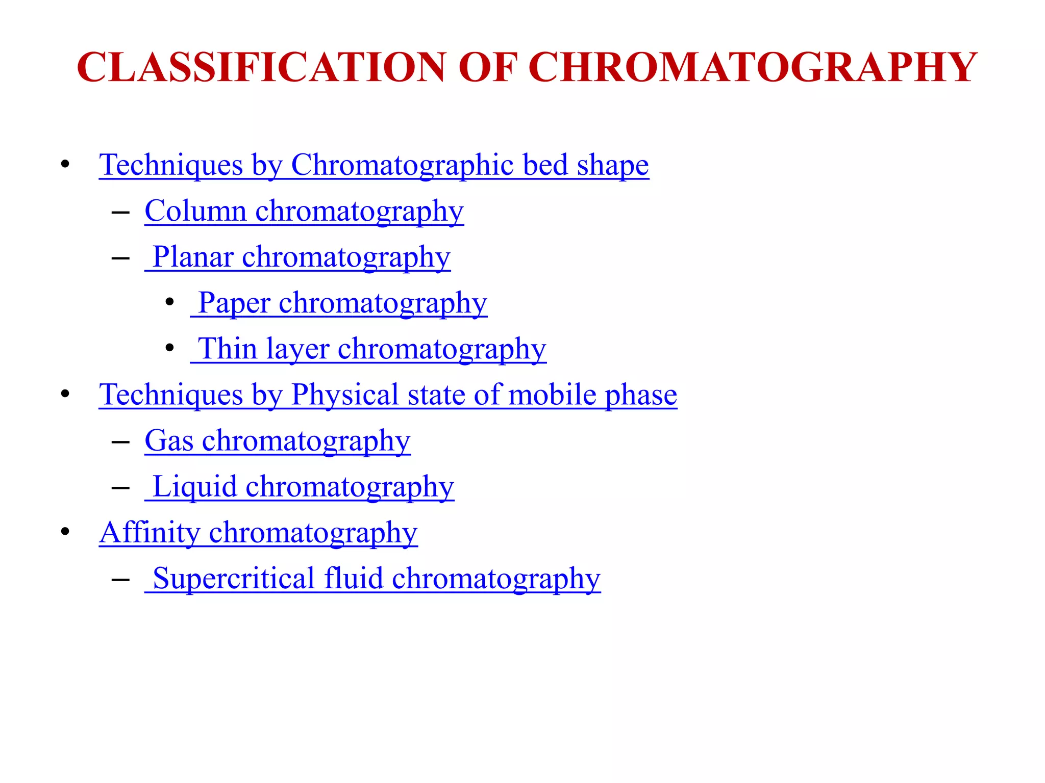 Principles and application of chromatography | PPTX