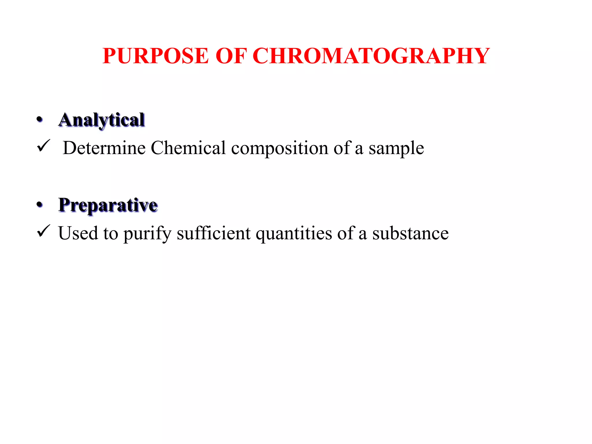 Principles and application of chromatography | PPTX