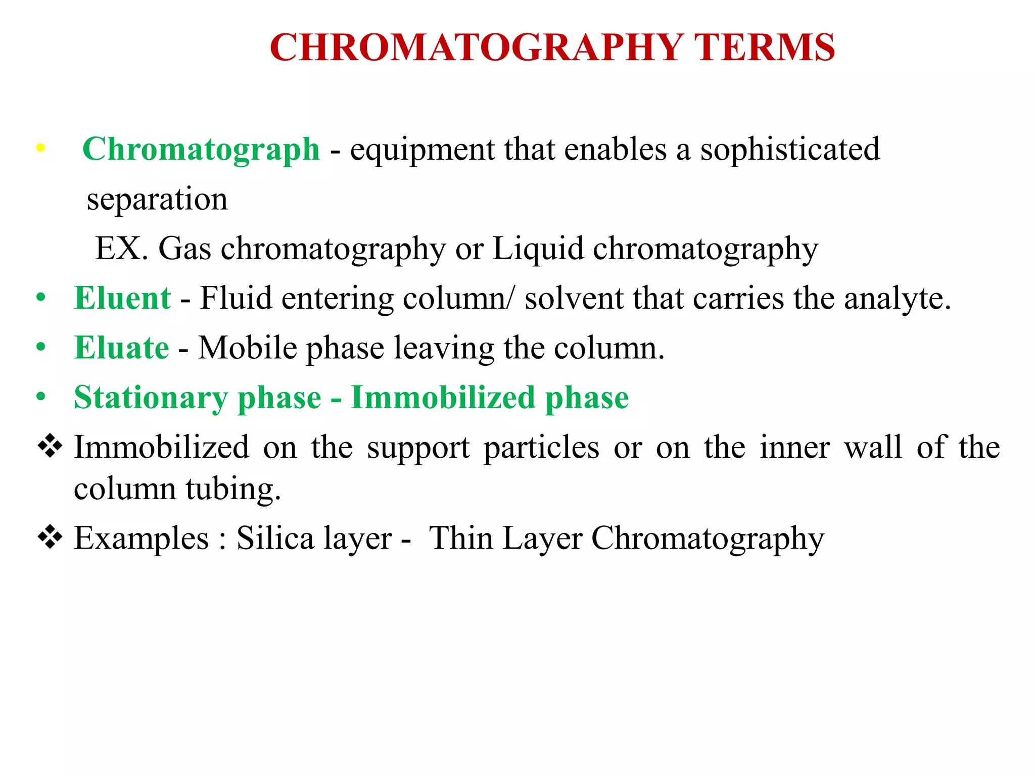 Principles and application of chromatography | PPTX