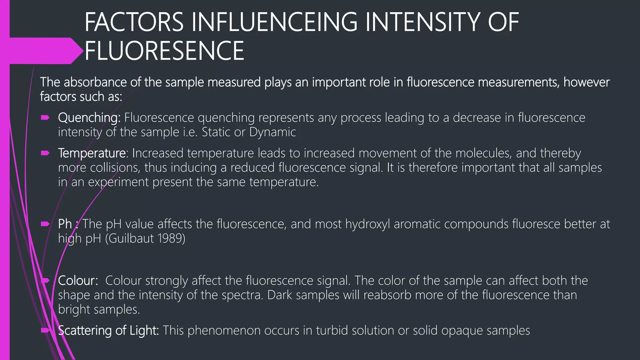 Principles and application of fluorescence spectroscopy | PPTX
