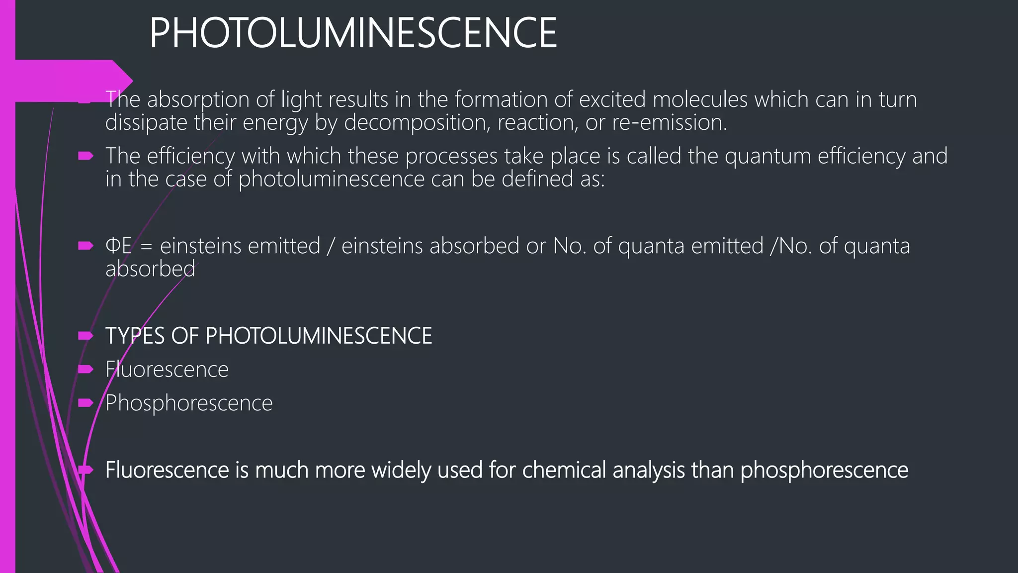 Principles and application of fluorescence spectroscopy | PPTX