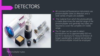 Principles and application of fluorescence spectroscopy | PPTX
