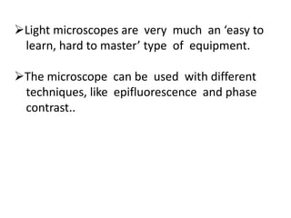 Principles and application of light microscopy | PPTX