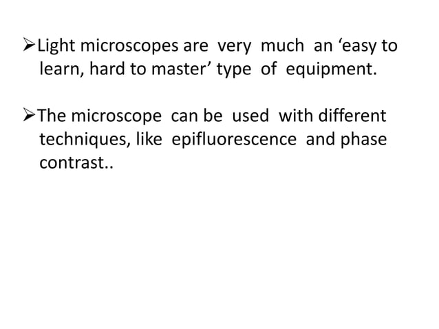 Principles and application of light microscopy | PPTX