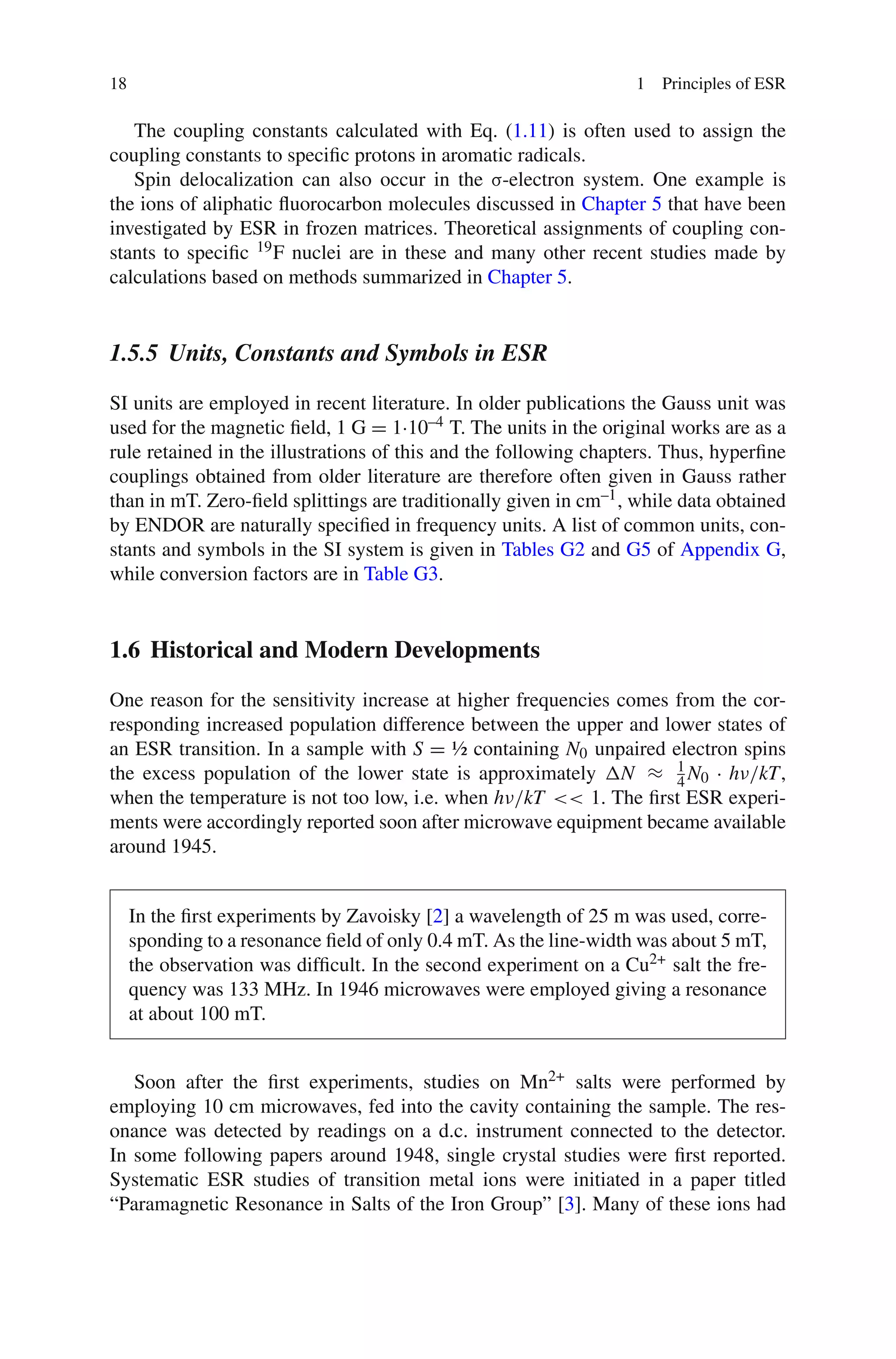 Principles and applications of esr spectroscopy | PDF