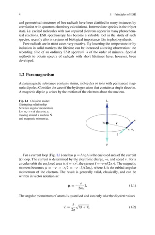 Principles and applications of esr spectroscopy | PDF