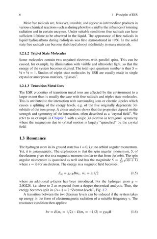 Principles and applications of esr spectroscopy | PDF
