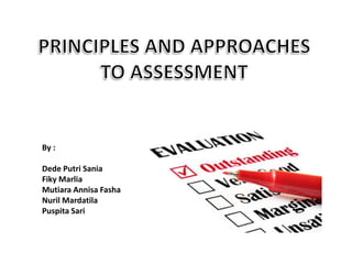 Principles and approaches to assessment | PPTX | Educational Assessment ...