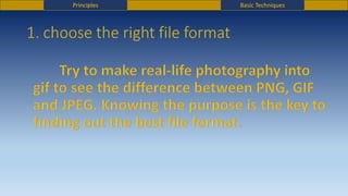Principles and basic techniques of image manipulation | PPTX
