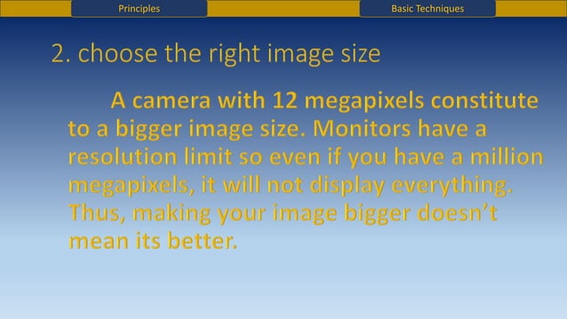 Principles and basic techniques of image manipulation | PPTX