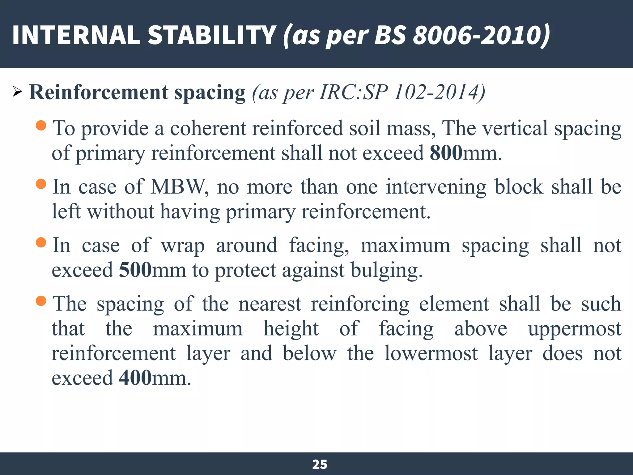 Principles and design concepts of reinforced soil walls | PDF