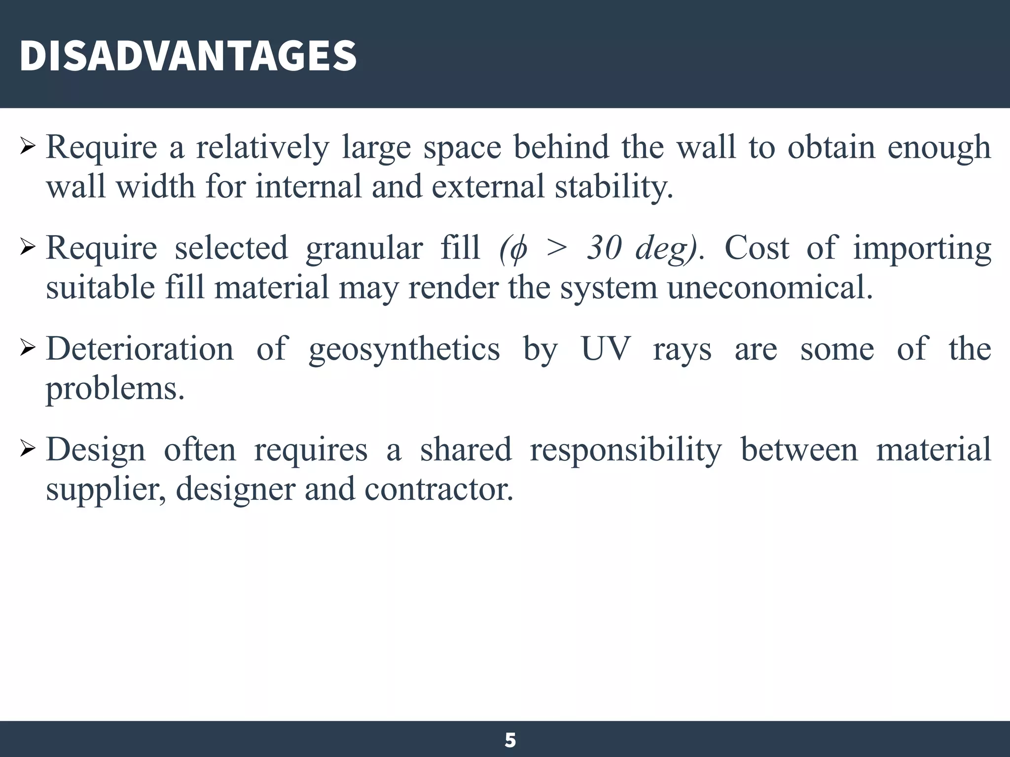 Principles and design concepts of reinforced soil walls | PDF