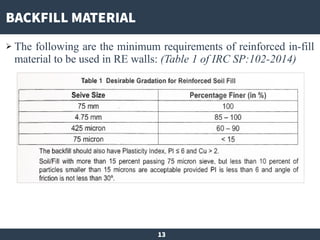 Principles and design concepts of reinforced soil walls | PDF