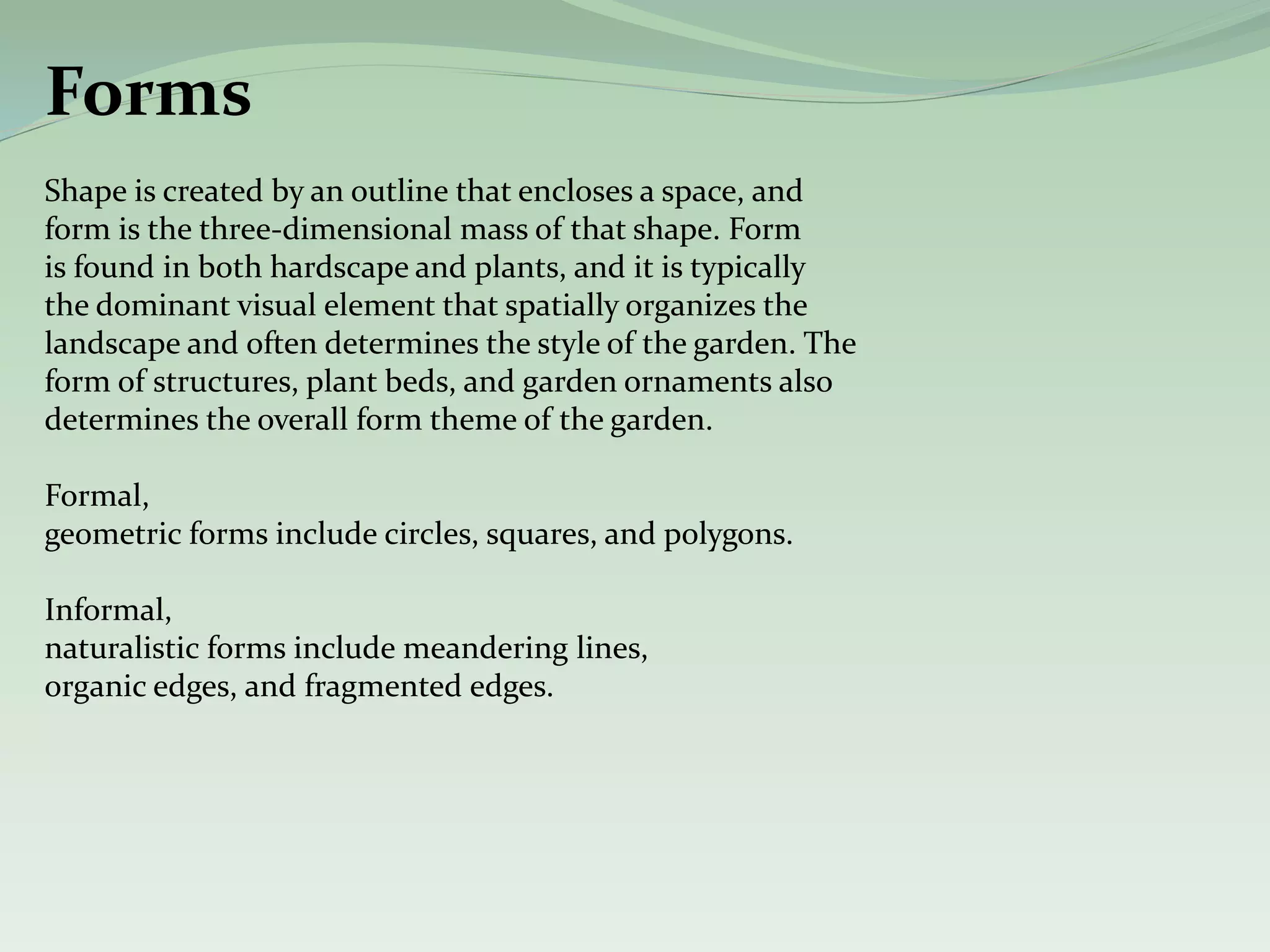 Principles and elements of landscape design | PPTX