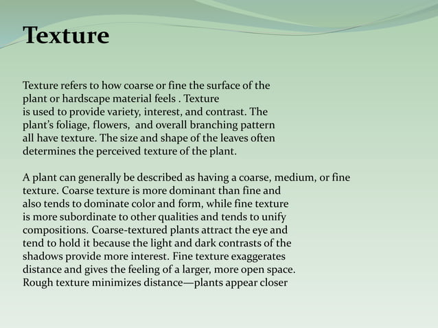 Principles and elements of landscape design | PPTX