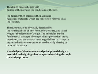 Principles and elements of landscape design | PPTX