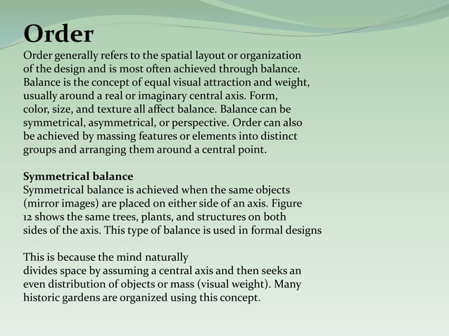 Principles and elements of landscape design | PPTX