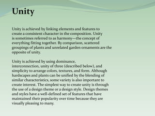 Principles and elements of landscape design | PPTX