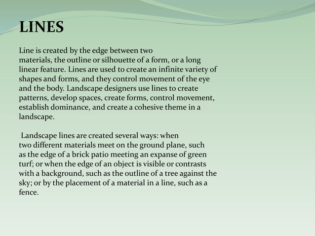 Principles and elements of landscape design | PPTX