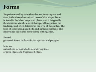 Principles and elements of landscape design | PPTX