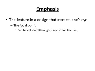 Principles and Elements of Design.pptx | Design | Fine Art