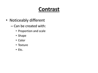 Principles and Elements of Design.pptx | Design | Fine Art