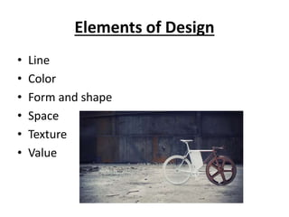 Principles and Elements of Design.pptx | Design | Fine Art