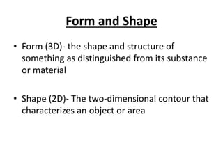 Principles and Elements of Design.pptx | Design | Fine Art